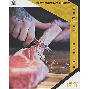 KESSAKU Offset Bread Deli Serrated Knife - 8 inch - Samurai Series - Razor Sharp Kitchen Knife - Forged 7Cr17MoV High Carbon Stainless Steel - Wood Handle with Blade Guard