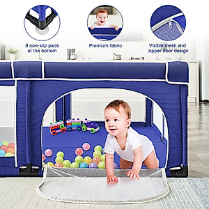 Baby Playpen , RONBEI 71x59in Extra Large Playpen for Babies and Toddlers, Baby Playard Playpen Breathable Mesh for Toddler/Infant Children