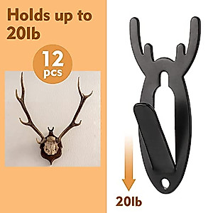 European Mount Skull Hanger Deer Skull Hooks Antler Style Mounts Deer Skull Hanging and Mounting Easy Installation for Living Room Bedroom Home Decor Indoor and Outdoor Use (4 Pieces) (12)