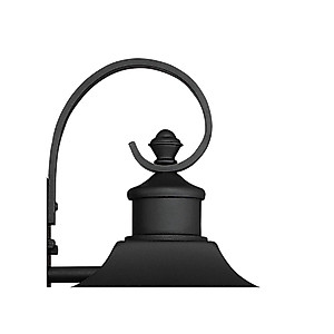 John Timberland Moray Bay Industrial Outdoor Wall Light Fixture Black Steel 17 3/4" Clear Seedy Glass Lantern for Exterior House Porch Patio Outside Deck Garage Yard Front Door Garden Home