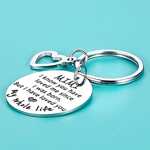 ARKUKU Keychain for Grandma - Mother's Day, Birthday, Christmas Gifts for Grandmother, Nana, Mimi from Granddaughter, Grandson - Silver