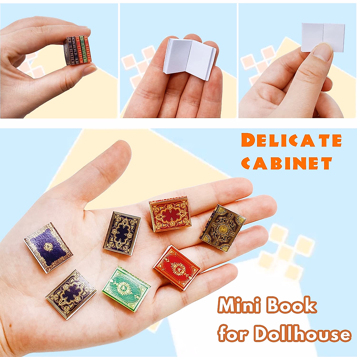 30 Pack 1:12 Scale Miniatures Dollhouse Books,Assorted Timeless Miniatures Books,Mini Books Dollhouse Decoration,Dollhouse Accessories Toy Supplies for Boys and Girls
