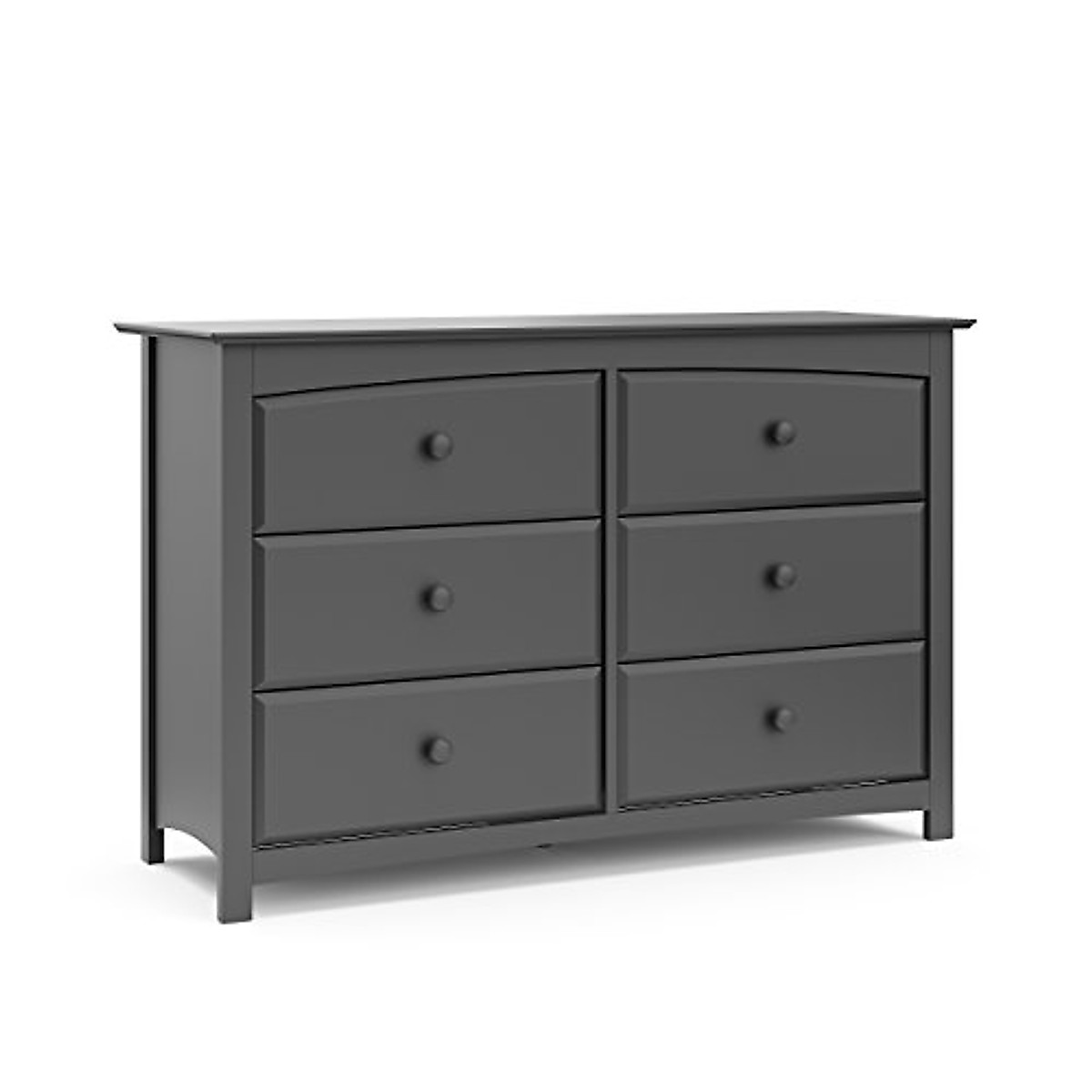 Storkcraft Kenton 6 Drawer Double Dresser (Gray) – Dresser for Kids Bedroom, Nursery Dresser Organizer, Chest of Drawers for Bedroom with 6 Drawers, Universal Design for Children’s Bedroom