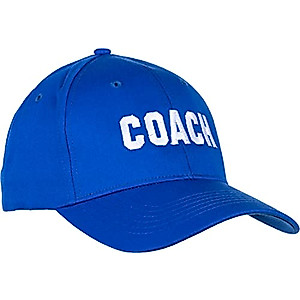 Ann Arbor T-shirt Co. Coach | Royal Blue Coaching Baseball Hat, Men & Women Team Cap - (Royal, HighHat)