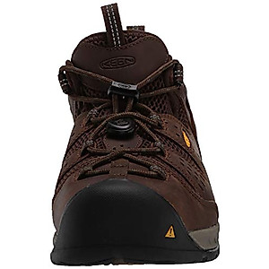 KEEN Utility Men's Atlanta Cool 2 Low Soft Toe ESD Non Slip Work Shoe, Cascade Brown/Forest Night, 12 Medium US