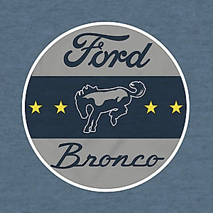 Tee Luv Men's Ford Bronco Logo Shirt (Indigo Heather) (M)