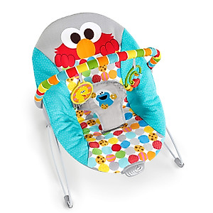 Bright Starts Sesame Street I Spot Elmo! 3-Point Harness Vibrating Baby Bouncer with Toy bar (Pack of 2)