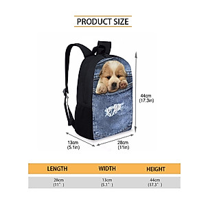 Cozeyat Pet Dog Print Backpack Cute Puppy School Bag Creative Design Bookbag for Kids Boys Girls