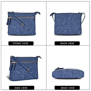 ESTALON Leather Crossbody Bags for Women - Purses Women's Shoulder Sling Handbags (Tan2)