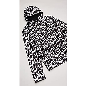 Under Armour Boys ArmourFleece Branded Hoodie, (001) Black/Black/Black, Youth Small