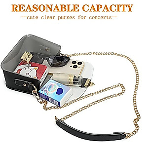 KUI WAN Clear Bag Stadium Approved, Clear Crossbody Bag Cute Clear Purse Gift for Women for Sport Event Concert