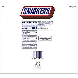 Snickers Single Bar Chocolate Candy, 48 bars of 1.86oz each.