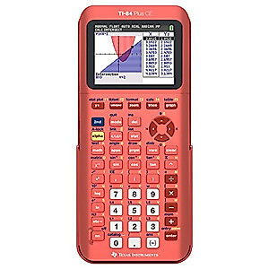 TI-84 Plus CE Color Graphing Calculator, Coral (Metallic)