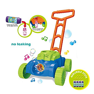 ToyVelt Bubble Lawn Mower for Kids - Automatic Bubble Mower with Music Sounds Best Toddler Boy Toys for Kids Lawn Mower Sports & Outdoor Play Toys for Boys & Girls Ages 3-12 Years Old