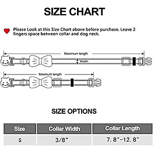 Valentine Bow Tie Cat Collar Set with Bell, Holiday Pink Heart and Heart Balloons Cat Collar for Boys and Girls Kitty Kittens