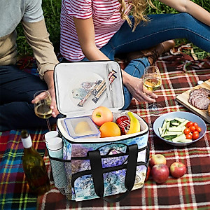 MNSRUU Cooler Bag Dreamcatcher On The Watercolor Cooler Bag Insulated Lunch Totes Picnic Bag Leakproof Beach Cooler Lunch Box Container