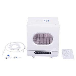 Portable Dishwasher Countertop 360° Spray Arms Mini Dishwasher with 5 Washing Programs Display Dishwasher for Apartments & Rvs（1200W）