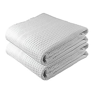 GILDEN TREE Waffle Towels Quick Dry Lint Free Thin, 2 Pack Bath Sheets 40x80 Oversized Extra Large for Adults, Classic Style (White)