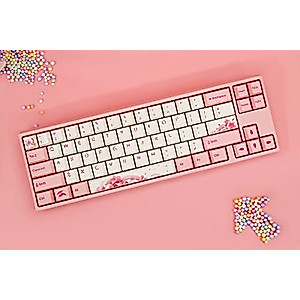 Varmilo Ducky x Miya Mac Pro Sakura R2 White LED 65% Double Shot PBT Mechanical Keyboard (Cherry MX Silent Red)