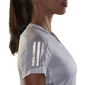 adidas womens Own the Run Tee T Shirt, Core White/Black, X-Small US
