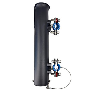 Folding Wagon Cart Umbrella and Fishing Rod Holder - Ideal for Wagon Cart, Garden, Gorilla, and Camping Carts - No Drilling Required