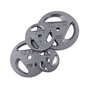 CAP Barbell Standard 1-Inch Grip Plates, Single, 25 Pound