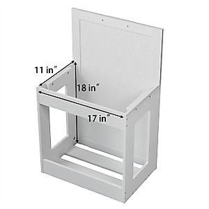 OLD CAPTAIN Tilt Out Trash Cabinet with Quick Installation and Deodorising Function, Wooden Freestanding Trash Can Cabinet Holds Up to 2x13 Gallons Capacity for Kitchen and Dining Room, White