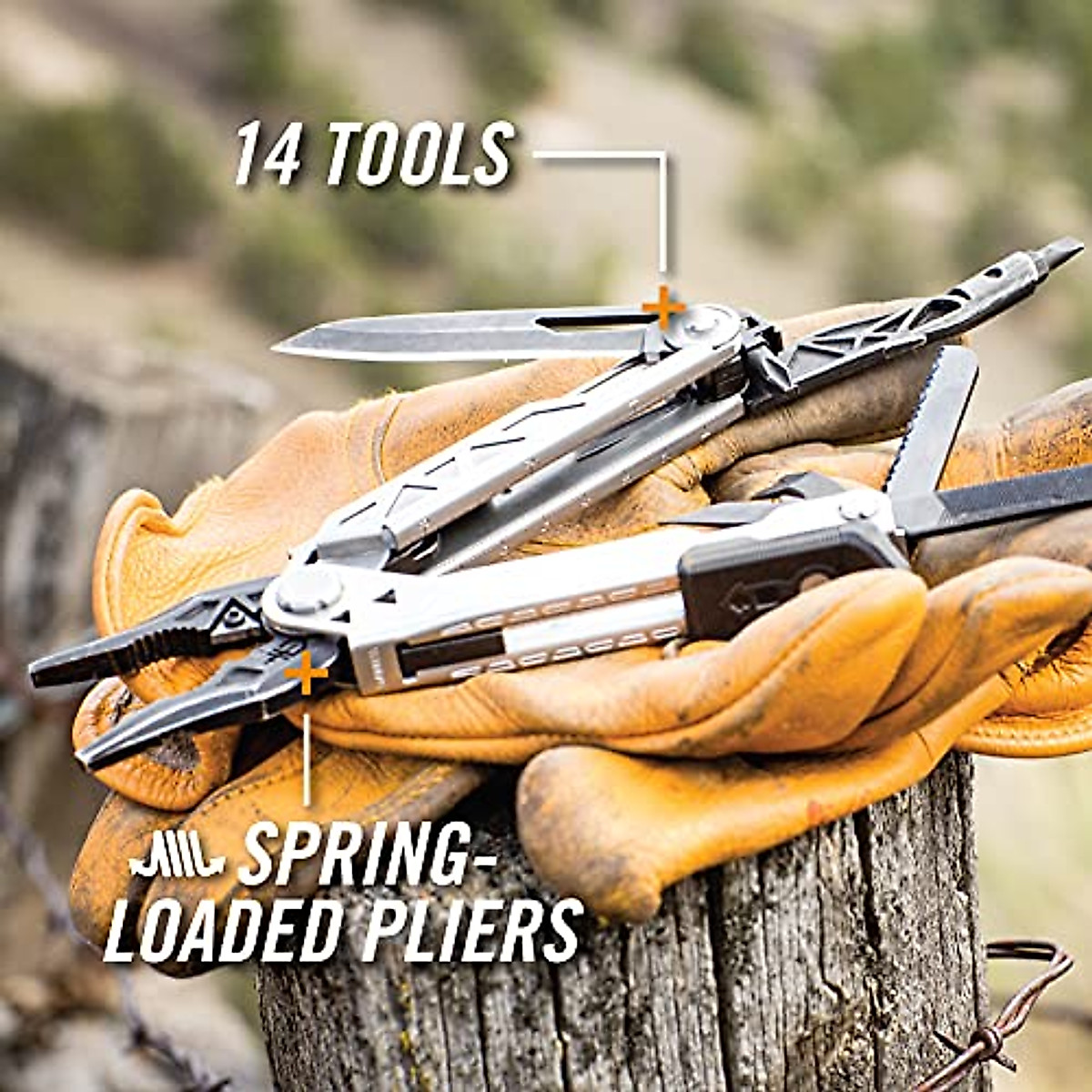 Gerber Gear 30-001194N Center-Drive Multitool with Bit Set, and Sheath, Silver/Black,Standard Bit Set