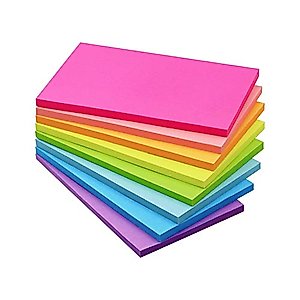 Sticky Notes 3x5 inch Bright Colors Self-Stick Pads 8 Pads/Pack 50 Sheets/Pad Total 400 Sheets