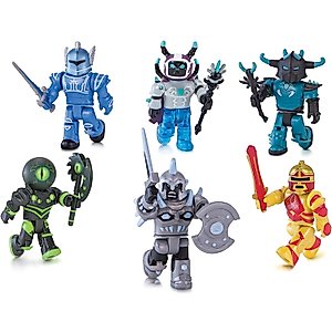 Roblox Action Figure Toy Set 6-pack - Champions of Roblox w/Exclusive Virtual Item - includes Korblox Deathspeaker, Mage, General, The Overseer, Redcliff Elite Commander, Alar Knight - Gift for Kids