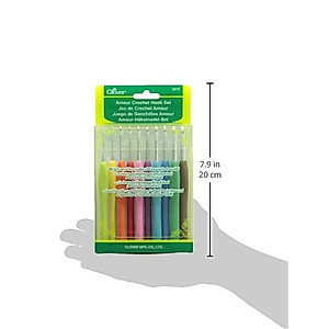 Clover 3672 Amour Crochet Hook Set, 10 sizes