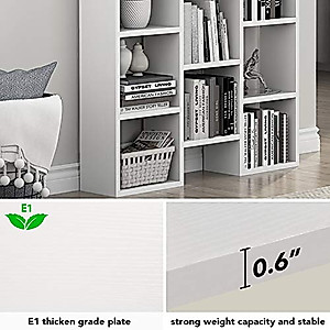 Tribesigns Modern Bookcase, 5-Shelf Storage Organizer Bookshelf with 14-Cube Display Book Shelf for Home Office, Living Room and Bedroom (White)