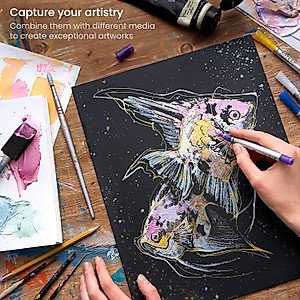 ARTEZA Pastel Acrylic Paint, Set of 8, Metallic Tones, 4.06 fl oz Tubes, High Viscosity Water-Based Paint, Glossy Finish, Art Supplies for Painting Paper, Canvas, Wood and Fabric, and DIY Projects