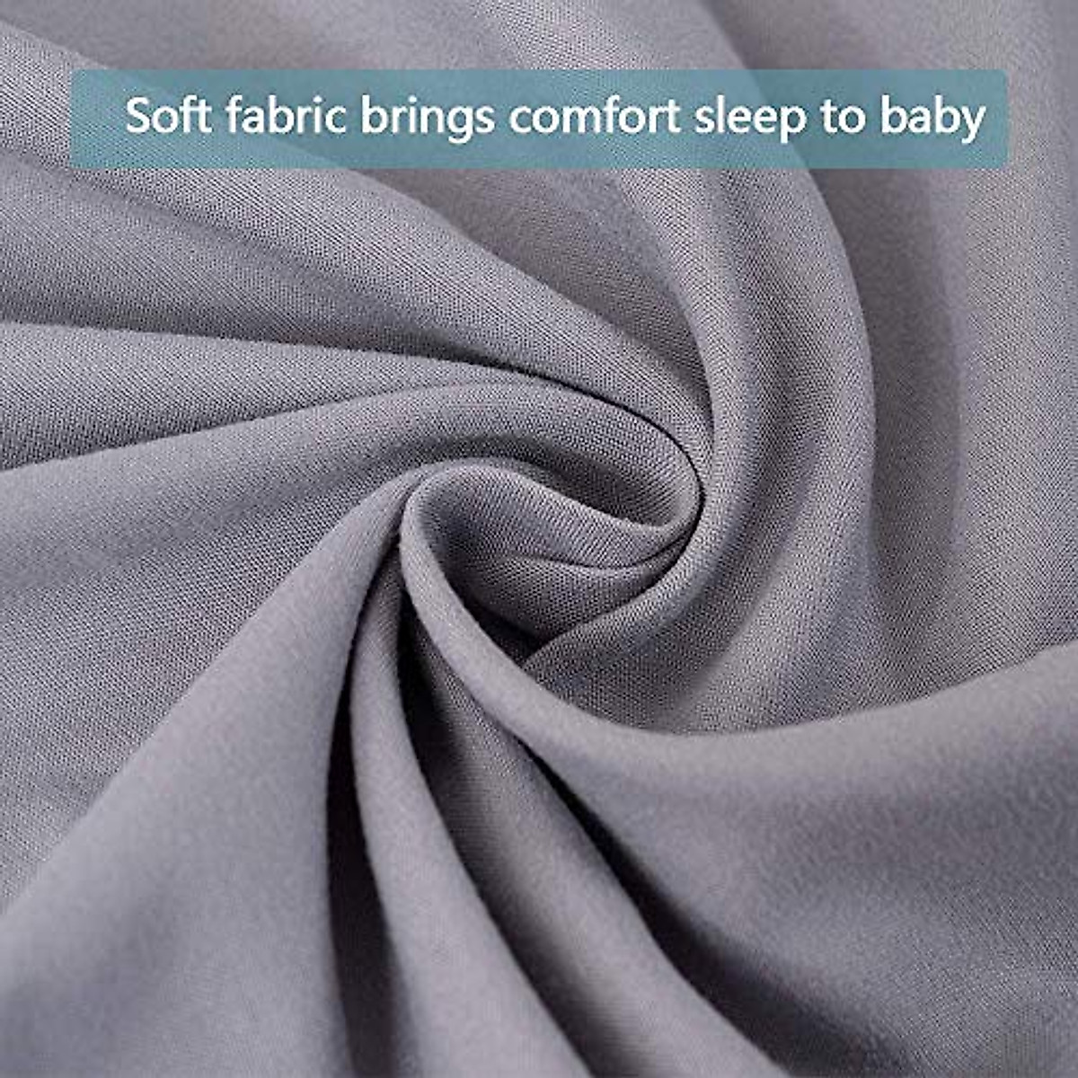 Bamuho 2 Pack Crib Sheet, Fitted Crib Sheet for Standard Crib and Toddler Mattress Soft Baby Sheet - Grey and White 52"x 28" x 8"