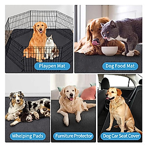 Dog Playpen Mat Pads, Puppy Pads for Dogs Training, Whelping, Housebreaking, Incontinence, Kennel, Reusable, Absorbent, Waterproof, Non-Slip, Washable (34" x 52")