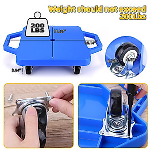 4 Pack Sports Scooter Board with Handles, Floor Scooter Board, Sitting Scooter Board for Kids Children Gym Indoor Outdoor Activities Play Equipment, 12 * 12 Inches