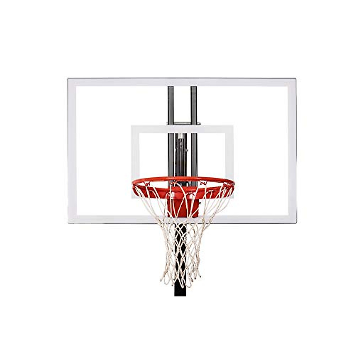 Goalsetter Elite Plus 54” Tempered Glass Backboard In-Ground Basketball Hoop - HD Breakaway Rim, Black (TS44154G3)