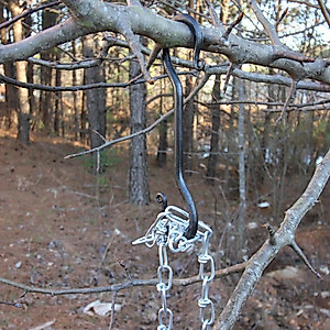 Armory Replicas™ Medieval Renaissance Camp Kitchen Large Forged S Hook - 8.5" Antique Blackened Steel Hook for Hanging Pots, Pans, Lanterns | Rustic Kitchen Decor & Campfire Accessories