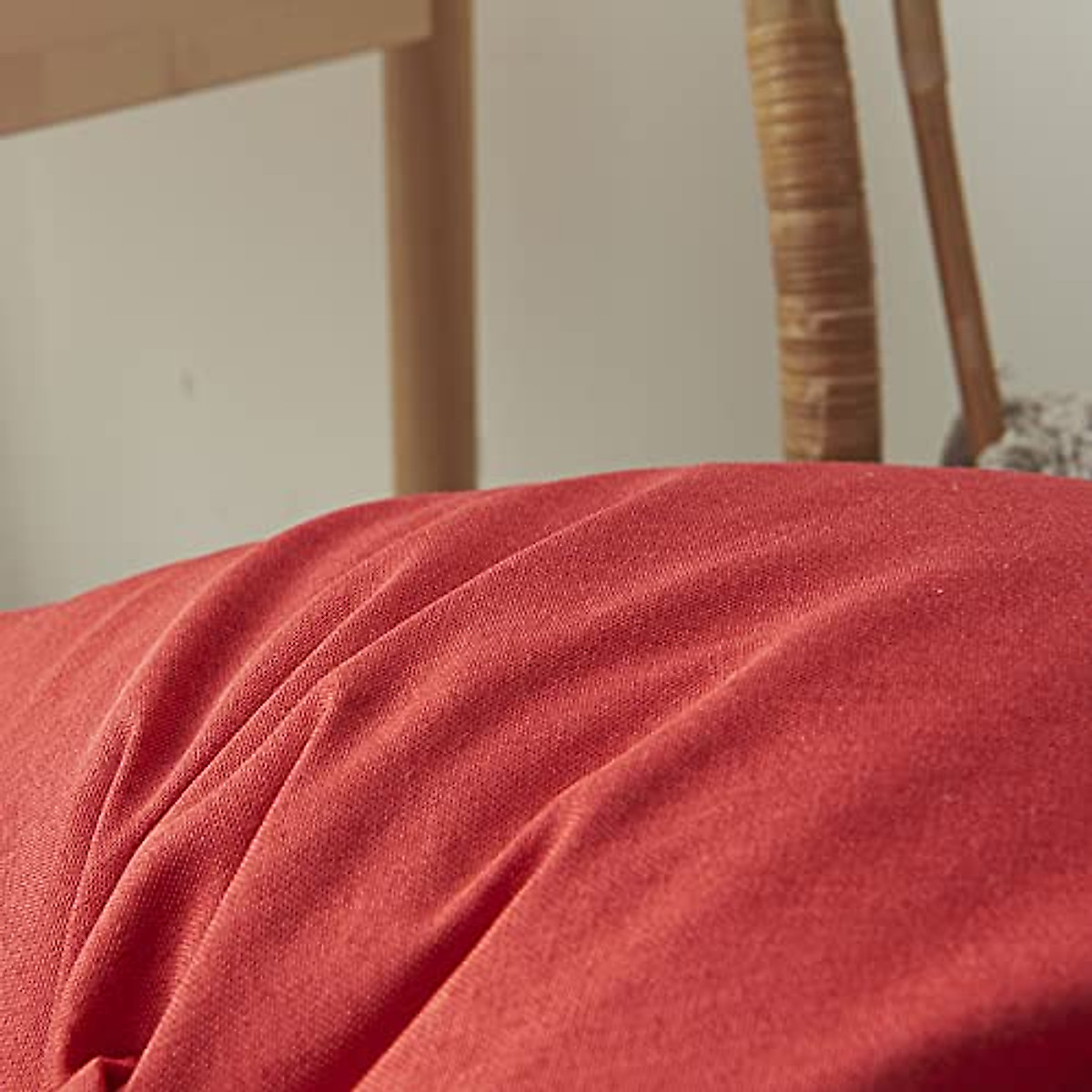 Pack of 2 Decorative Outdoor Waterproof Pillow Covers for Patio Tent Garden Balcony Farmhouse Sunbrella Outside Square Lumbar Pillow Cover Case 12*20 inch (Red)