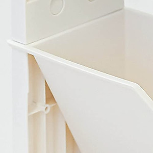 BFYDOAA 5 Tier Rolling Organizer Cart,Mobile Bookcase with Wheels Movable Bookshelf Cart with Drawers for Classroom School Bedroom Groceries Office(Blue)