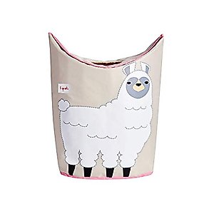 3 Sprouts Baby Laundry Hamper Storage Basket Organizer Bin for Nursery Clothes, Llama