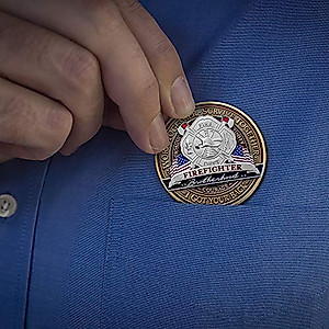 Firefighter Brotherhood Challenge Coin Saint Florian in Deluxe Display tin with Bonus polishing Cloth