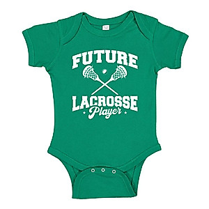 Future Lacrosse Player Baby Bodysuit Infant One Piece NB Kelly Green