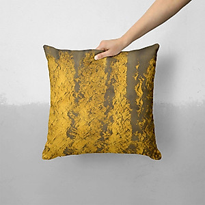 iiRov Golden Burnt Ramen V1 - Custom Decorative Home Decor Indoor or Outdoor Throw Pillow Cover Plus Cushion Set for Sofa, Bed or Couch (Pillow CASE Cover Plus Cushion)