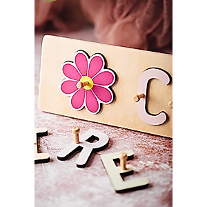 South Bend Woodworks Whimsical Character or Sports Icon Personalized Wooden Name Peg Puzzle