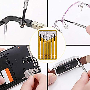 Eyeglass Repair Kit, Glasses Repair Tools with Glasses Screws, Precision Screwdriver kit, Cleaning Cloth and Tweezers, Suitable for Eyeglass, Mobile Phones, Watches
