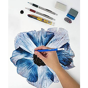 June Gold 4 Premium 2.0 mm 2B Mechanical Pencils, 36 Uniquely Colored Lead Refills, 36 2B Lead Refills, 2 Smudge Resistant Erasers, Built in Sharpeners & Soft Non-Slip Grip on Each Pencil