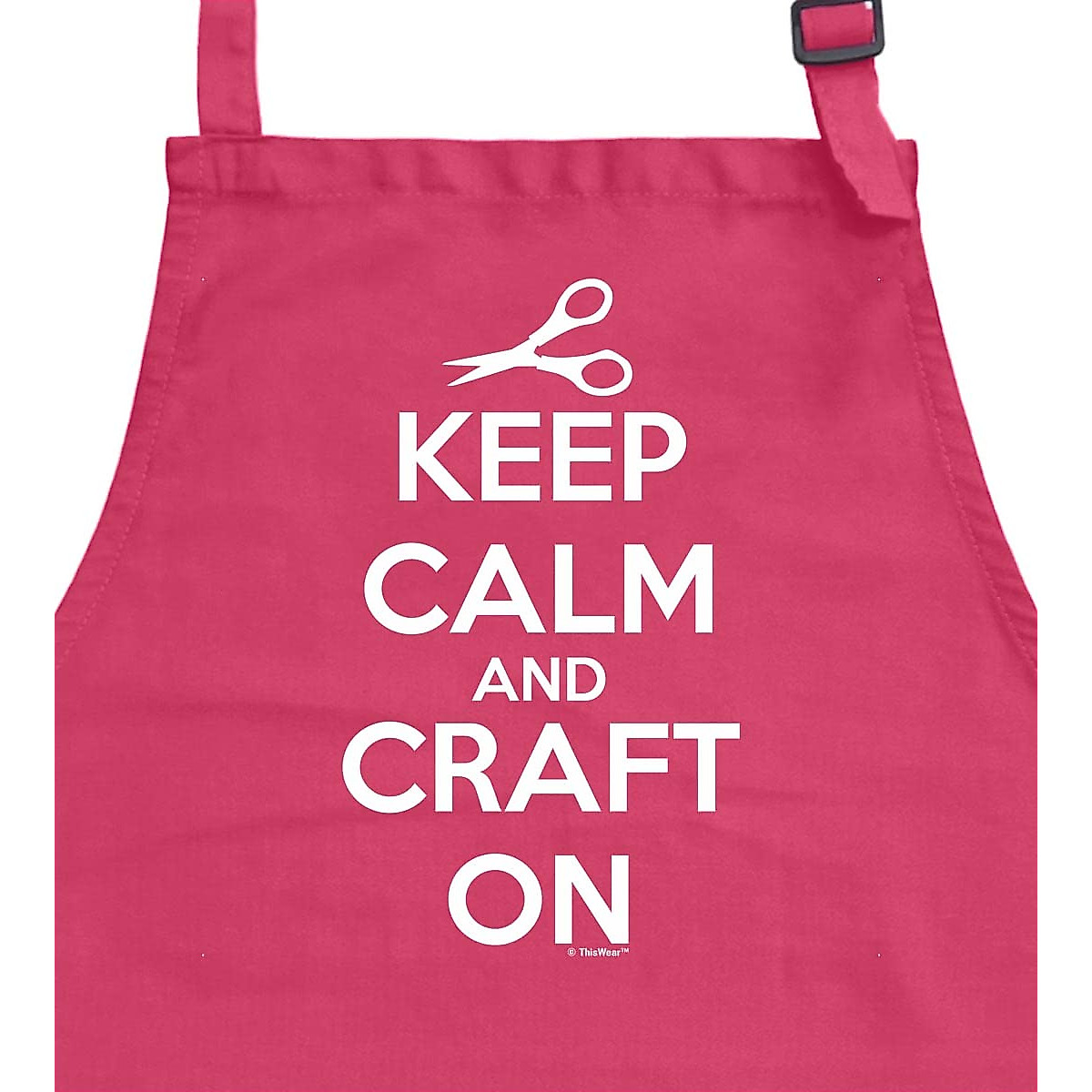Keep Calm and Craft On Funny Apron for Crafting Crafter Scrapbooking Quilting Sewing Two Pocket Apron for Crafting Scrapbooker Apron Heliconia
