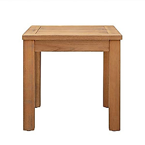 Patio Sense 63407 Lio Oslo Wooden Side Table Light Brown Sofa & Bed End Table for Mobile Snack & Other Essentials Durable Wood Construction Modern & Contemporary Furniture for Indoor & Outdoor