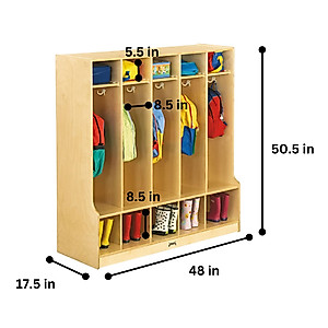 Jonti-Craft 5 Sections Step Coat Locker